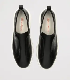 Santoni Leather Sneakers