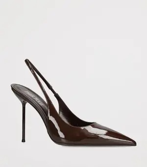 Paris Texas Patent Leather Lidia Slingback Pumps - Brown