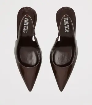 Paris Texas Patent Leather Lidia Slingback Pumps - Brown
