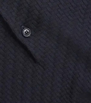 Brioni Cotton-silk-cashmere Polo Shirt - Blue