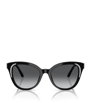 SWAROVSKI Acetate Sk6031 Sunglasses - Black