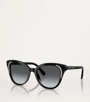 SWAROVSKI Acetate Sk6031 Sunglasses - Black