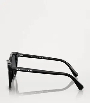SWAROVSKI Acetate Sk6031 Sunglasses - Black
