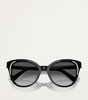 SWAROVSKI Acetate Sk6031 Sunglasses - Black