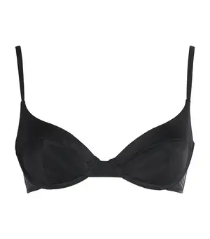 Kiki De Montparnasse Stretch-silk Tous Les Jours Demi Bra - Black