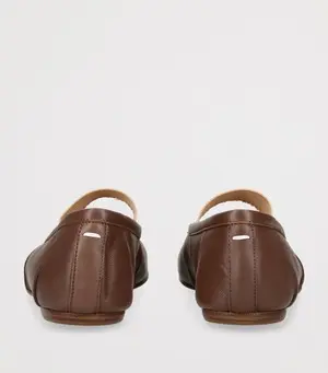 MAISON MARGIELA Leather Tabi Ballet Flats - Brown