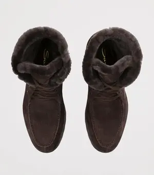 Santoni Suede Detroit Boots