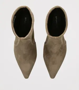 STUART WEITZMAN Naomi 50 Suede Ankle Boots - Brown