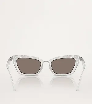Dolce & Gabbana Steel Cat Eye Sunglasses