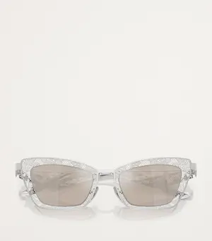 Dolce & Gabbana Steel Cat Eye Sunglasses