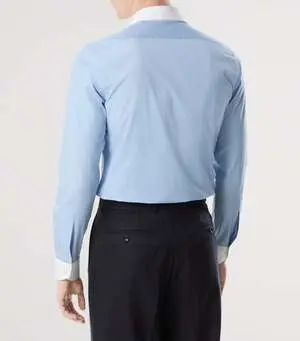 TOM FORD Cotton Contrast-trim Shirt - Blue