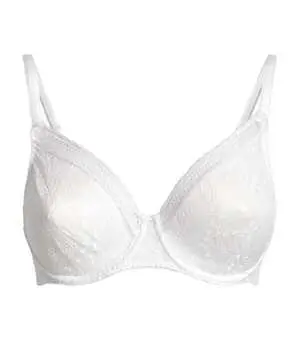 Simone Perele Lace Comète Plunge Bra - White