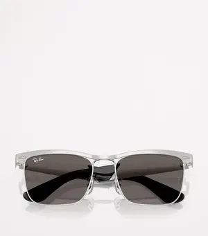 Ray-ban Wayfarer Deluxe Square Sunglasses - Silver