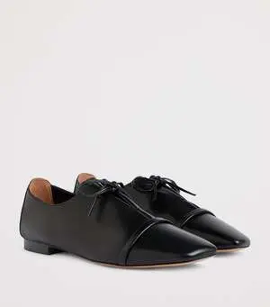 MALONE SOULIERS Nappa Leather Jean Flats - Black
