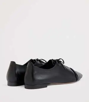 MALONE SOULIERS Nappa Leather Jean Flats - Black