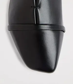 MALONE SOULIERS Nappa Leather Jean Flats - Black