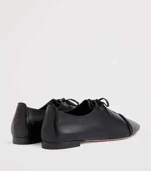 MALONE SOULIERS Nappa Leather Jean Flats - Black