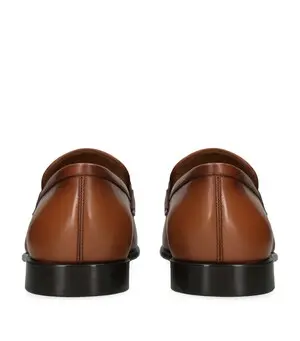 FERRAGAMO Leather Gancho Loafers