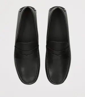 TOD'S Leather City Gommino Loafer - Black