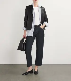 FRAME The Hang Straight Leg Jeans - Black
