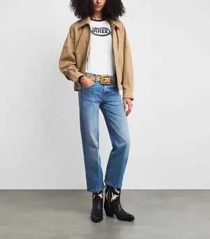 MOTHER The Rambler Zip Ankle Jeans - Blue
