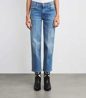 MOTHER The Rambler Zip Ankle Jeans - Blue