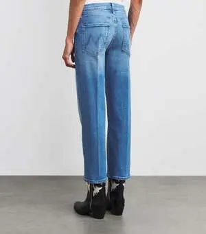 MOTHER The Rambler Zip Ankle Jeans - Blue