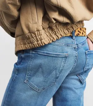 MOTHER The Rambler Zip Ankle Jeans - Blue