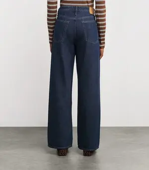 Rag & Bone Logan Mid-rise Wide-leg Jeans - Blue