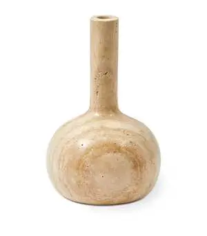 POLSPOTTEN Marble Heritage Bell Candle Holder - Beige