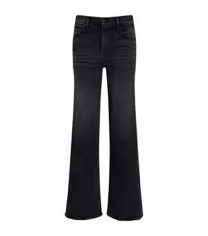 MOTHER The Hustler Roller Sneak Jeans - Black