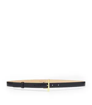 Alexander McQueen Leather T-bar Belt - Black