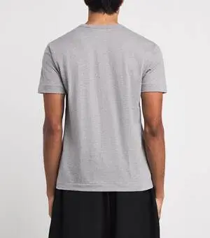 Play Comme Des Garcon Embroidered Double-heart T-shirt - Grey