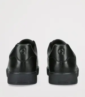 Cole Haan Leather Grandprø Luxe Slip-on Sneakers - Black