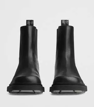 Bottega Veneta Leather Intrecciato-detail Ben Chelsea Boots - Black