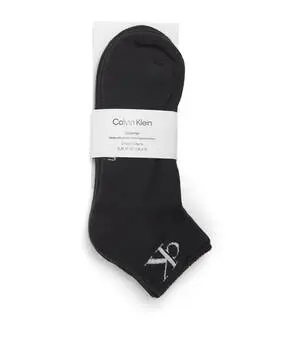 Calvin Klein Cotton-blend Quarter Socks - Black