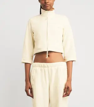SKIMS Cropped Fleece Zip-up Jacket