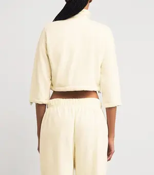 SKIMS Cropped Fleece Zip-up Jacket