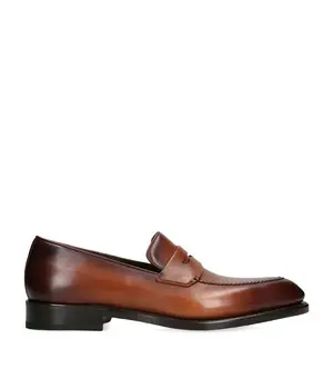 Men's Brown Leather Loafers