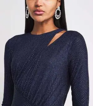 SELF-PORTRAIT Embellished Cut-out Maxi Dress