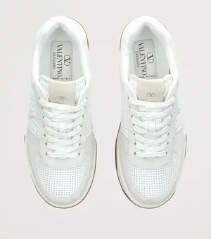 Valentino Garavani Leather-suede Sparry Sneakers - White