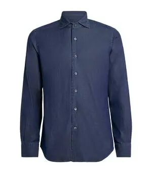 Corneliani Cotton-cashmere Shirt - Blue