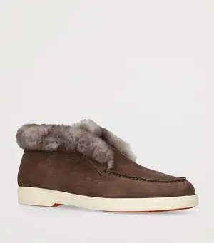 Santoni Suede Ankle Boots