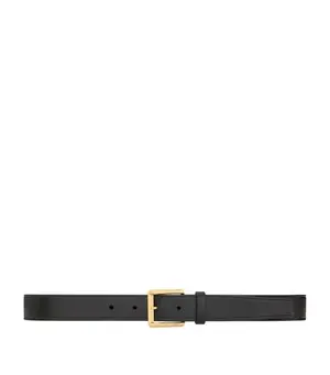 Saint Laurent Leather Belt - Black