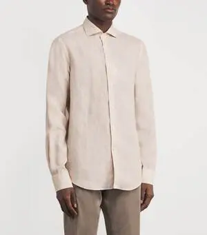 Paul & Shark Linen Stripe Shirt - Beige