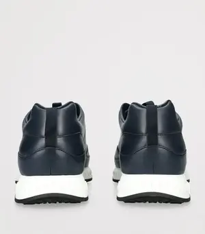 John Lobb Leather Stream Laced Sneakers - Navy