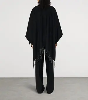 Burberry Wool Reversible Check Cape - Black