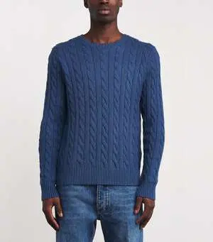 Polo Ralph Lauren Cotton Cable-knit Sweater - Navy