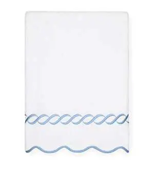 PRATESI Cotton Treccia Bath Sheet - Blue