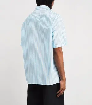 Isaia Cotton-linen Stripe Shirt